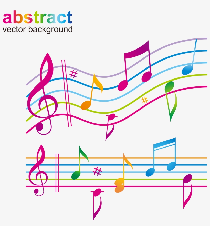 Image Library Musical Color Staff Sheet Notes Transprent Transparent ...