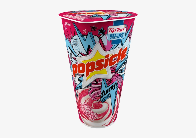 Tip Top Popsicle Slushy - Raspberry And Lemonade Ice Block Transparent ...