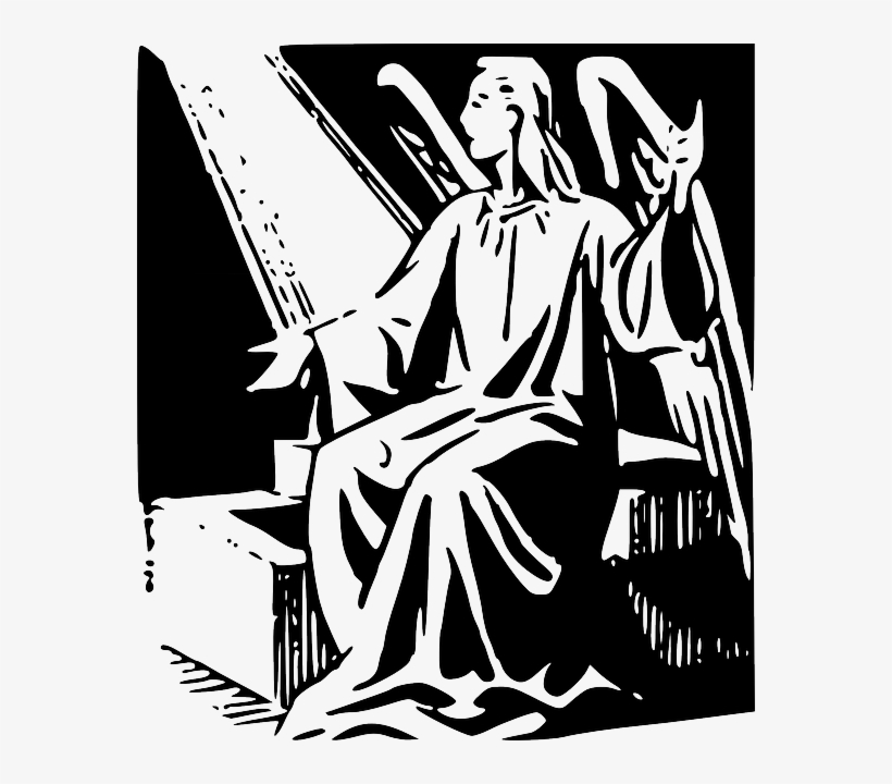 Black, Silhouette, White, Light, Angel, Religious - Angel Clip Art ...