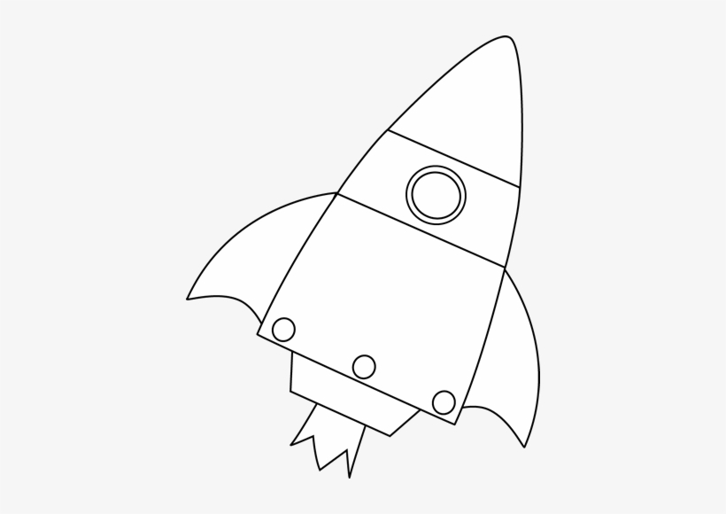 Download Black And White Rocket Blasting Off Clip Art - Chalk Astronaut ...
