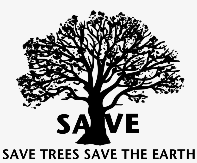 Save Tree Png Clipart - Save Tree Logo Black Transparent PNG ...