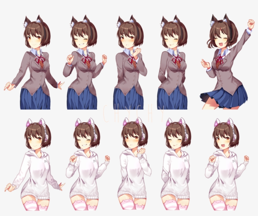 Download Doki Literature Club Chibi Sprites - Doki Doki Literature Club ...