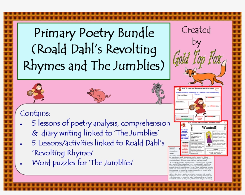 Roald Dahl Lessons And Activities Bundle By Goldtopfox - Creative ...