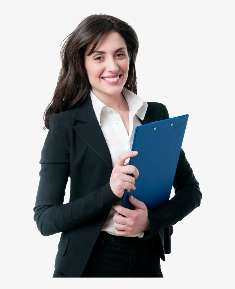 Woman Clipboard No Back - Businessperson Transparent PNG - 664x1000 ...