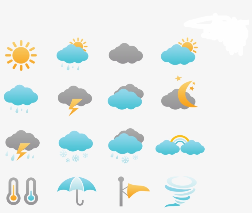 Weather Icons Set - Weather Icons No Background Transparent PNG ...