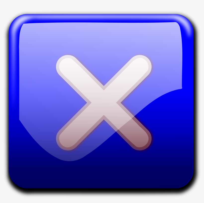 This Free Icons Png Design Of Close Button Blue Transparent PNG ...