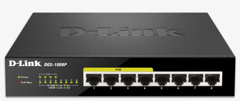 D-link 8 Port Gigabit Unmanaged Desktop Switch With Transparent PNG ...