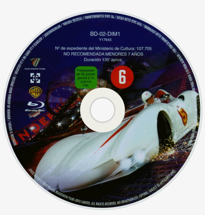 Speed Racer Bluray Disc Image - Speed Racer Dvd Cover Transparent PNG ...