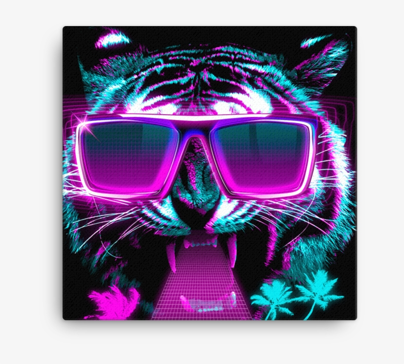 Miami Vice Tiger Canvas - Тигр Майами Transparent PNG - 1000x1000 ...