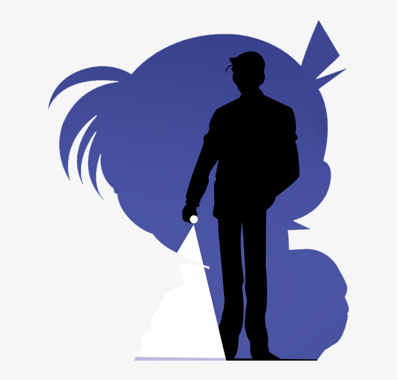 Case Closed " - Detective Conan Silhouette Transparent PNG - 662x900 ...