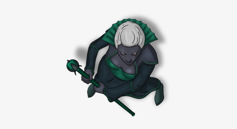 129129 Drow Female Caster - Cartoon Transparent PNG - 560x560 - Free ...