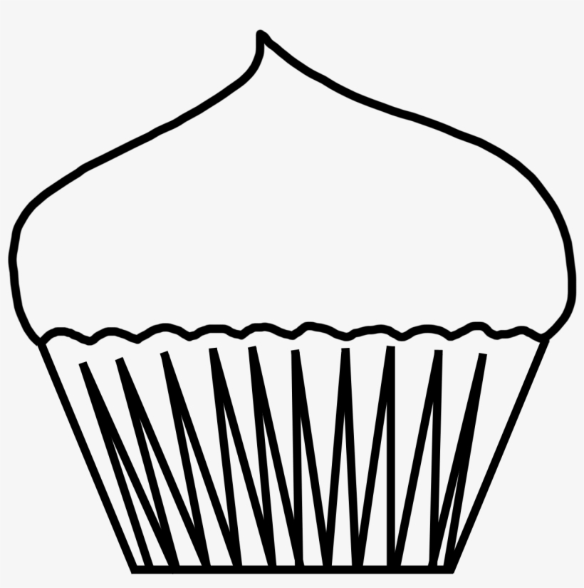 Download Cupcake Clipart Black And White - Blank Cupcake Coloring Pages ...