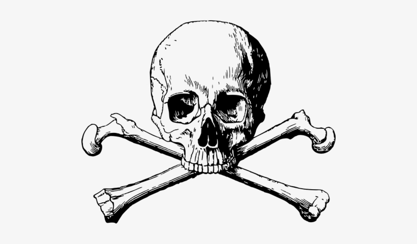 Banner Free Stock Skull And Bones Drawing At Getdrawings - Skull And ...