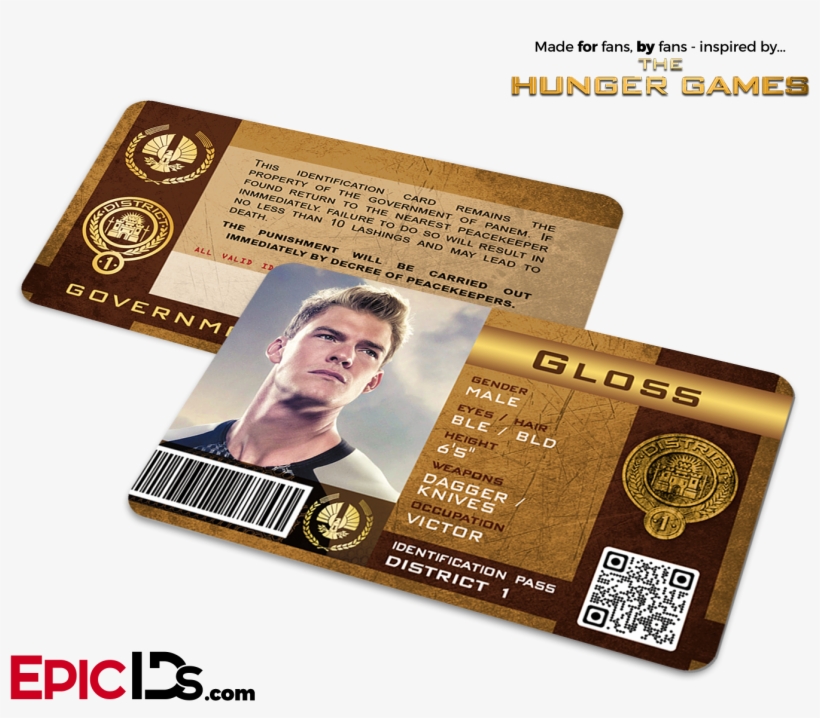 The Hunger Games Inspired Panem District 1 Identification - Hunger ...