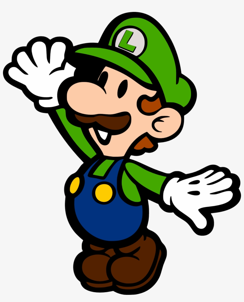 Crafting With Meek - Super Paper Mario Luigi Transparent PNG ...