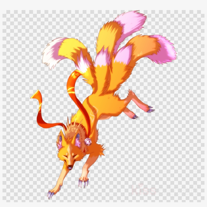 Kitsune Clipart Kumiho Red Fox Kitsune - Kitsune Transparent PNG ...