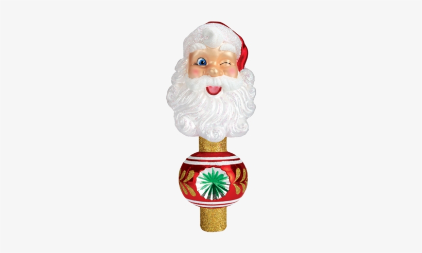 Winking Santa Tree Top - Old World Christmas Glass Winking Santa Tree ...