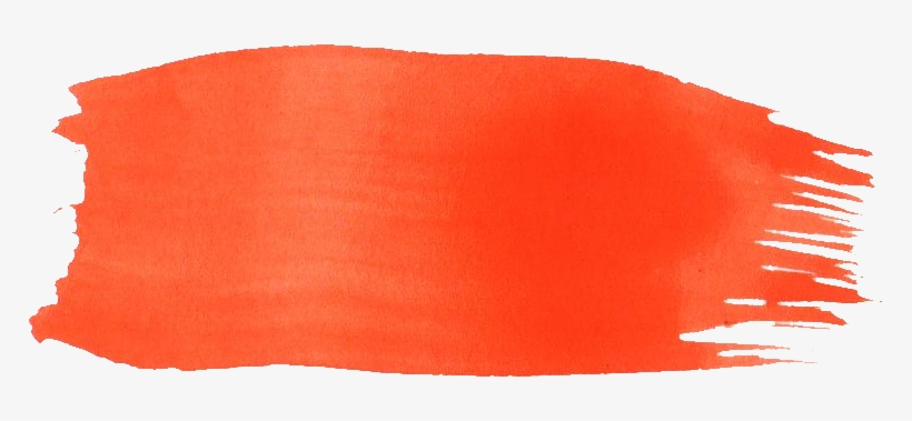 Free Download - Orange Watercolor Brush Stroke Transparent PNG ...