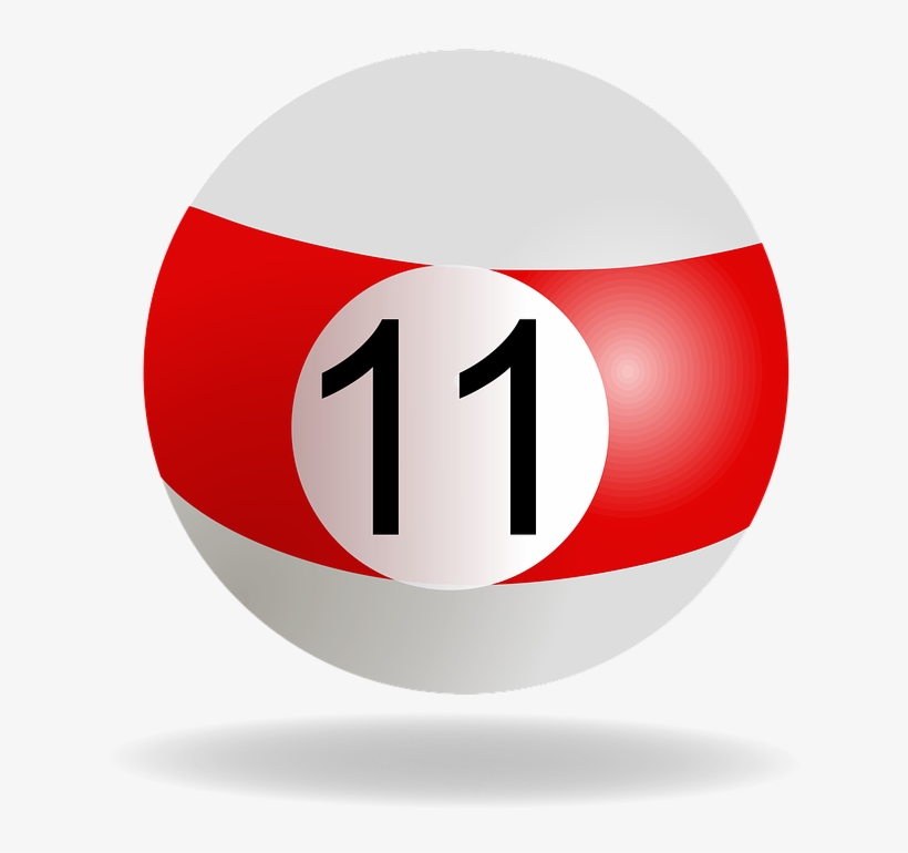 Billiard, Pool, Billiard Ball Striped Red, 11, Game - Cue Sports ...