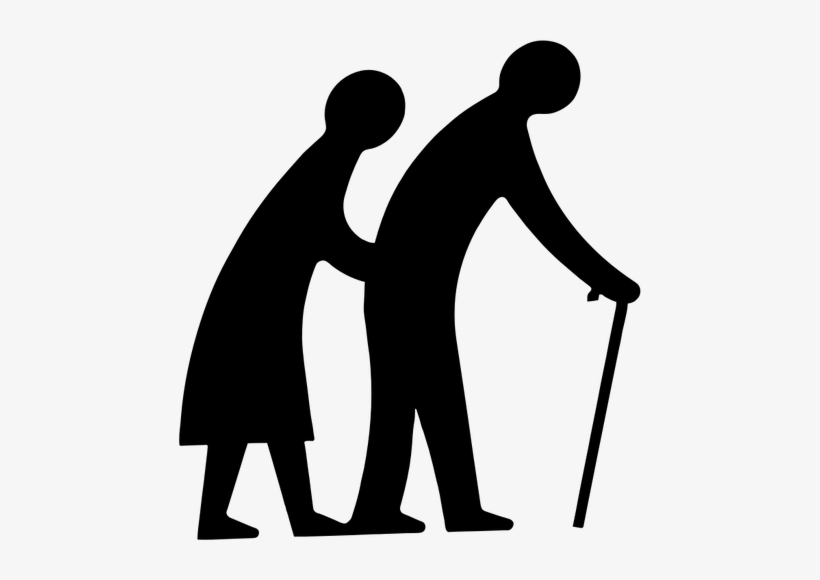 Clip Transparent Download Silhouette Away At Getdrawings - Old People Clip Art Transparent PNG ...