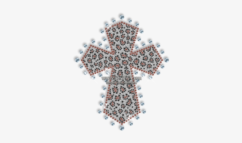 Rhinestone Colorful Cross Hot Fix Pattern - Cross Transparent PNG ...