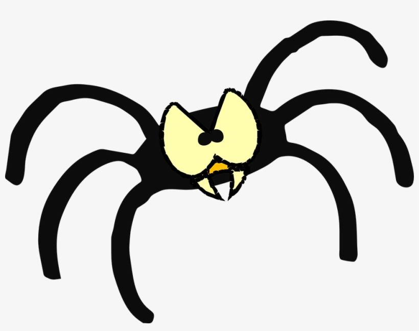 Eyes, Cartoon, Spider, Bug, Sharp, Teeth, Fangs, Legs - Scary Spider ...