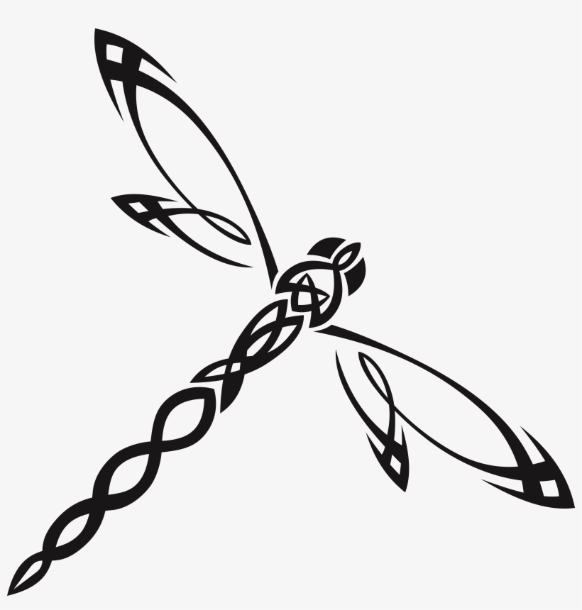 Dragonfly Black And White Clipart