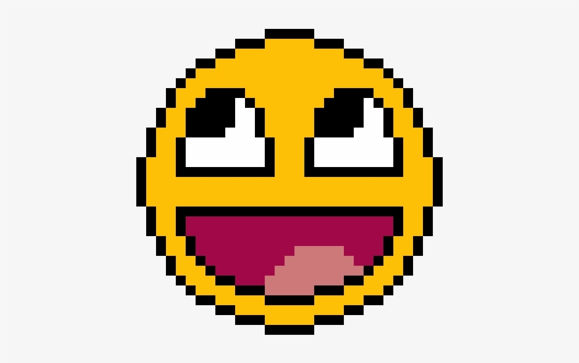 Awesome-derpy Face - Dessin Sur Des Petits Carreaux Transparent PNG ...