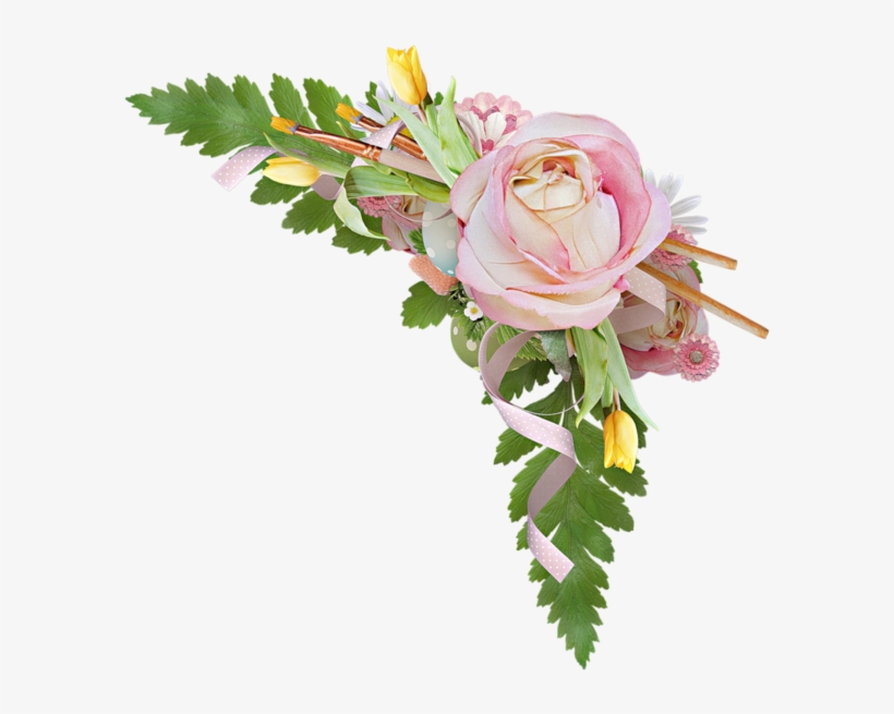 Corners Roses - Png Corner Pink Roses Transparent PNG - 600x582 - Free Download on NicePNG