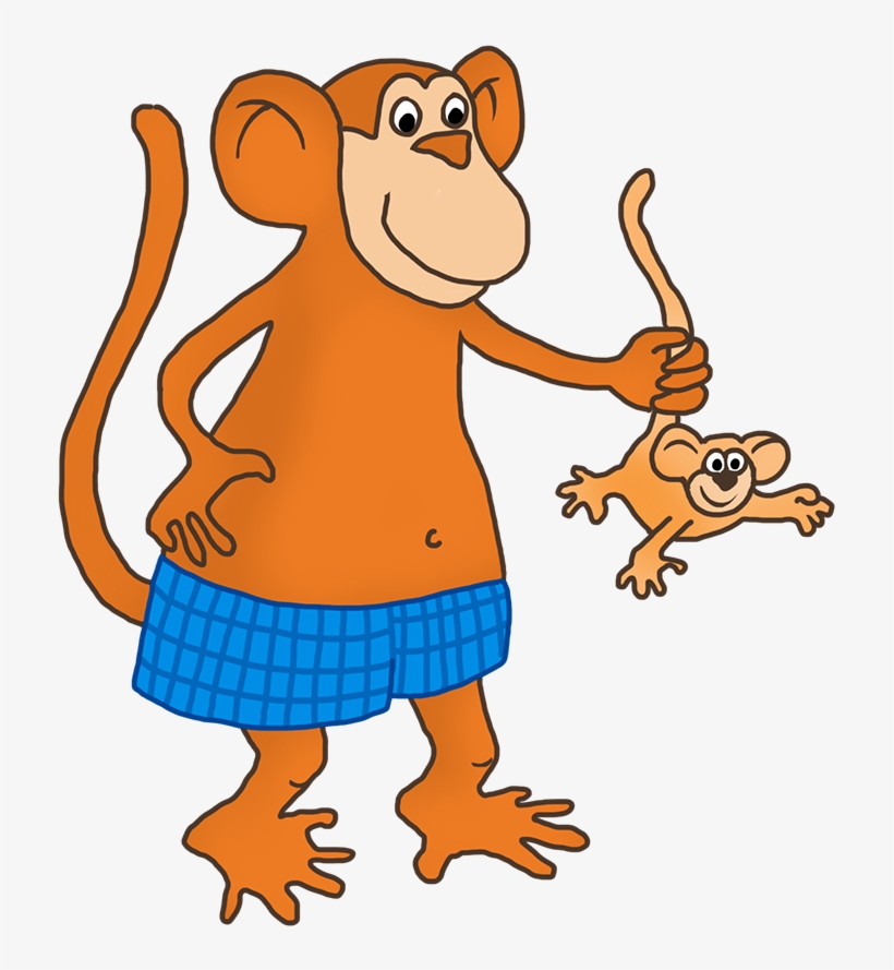 Funny Monkey Drawings - Drawing Transparent PNG - 833x886 - Free ...
