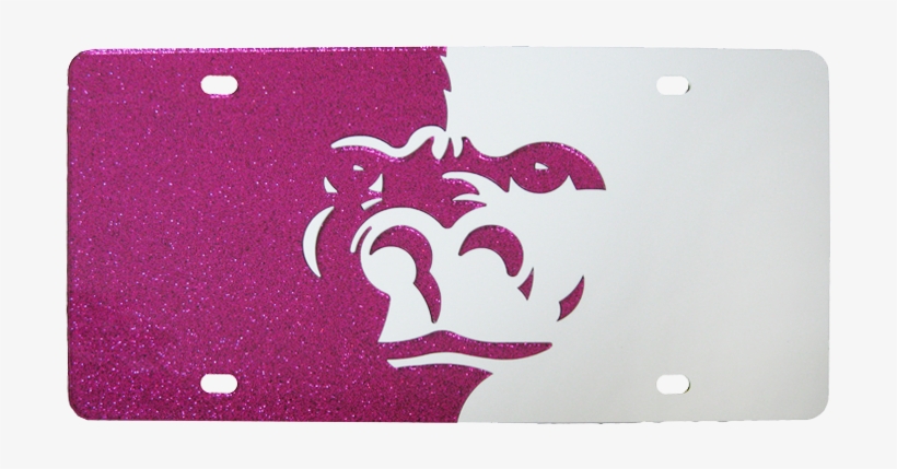 Gorilla Split Face Glitter License Plate - Pitt State Gorillas Logo ...