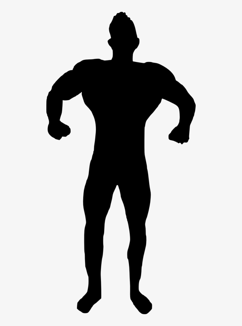 Download Muscle Man Silhouette Clip Art - Bodybuilder Silhouette Png ...