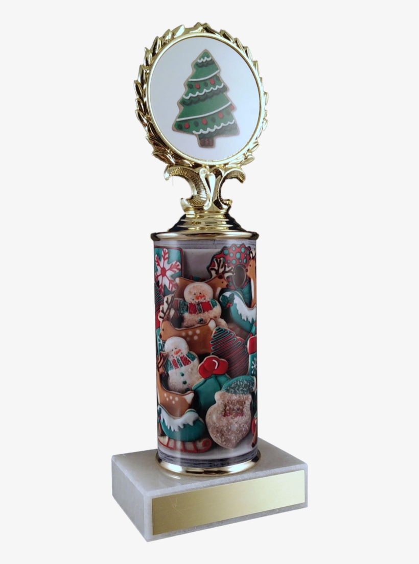 Christmas Cookie Column Trophy On Marble - Christmas Trophies ...