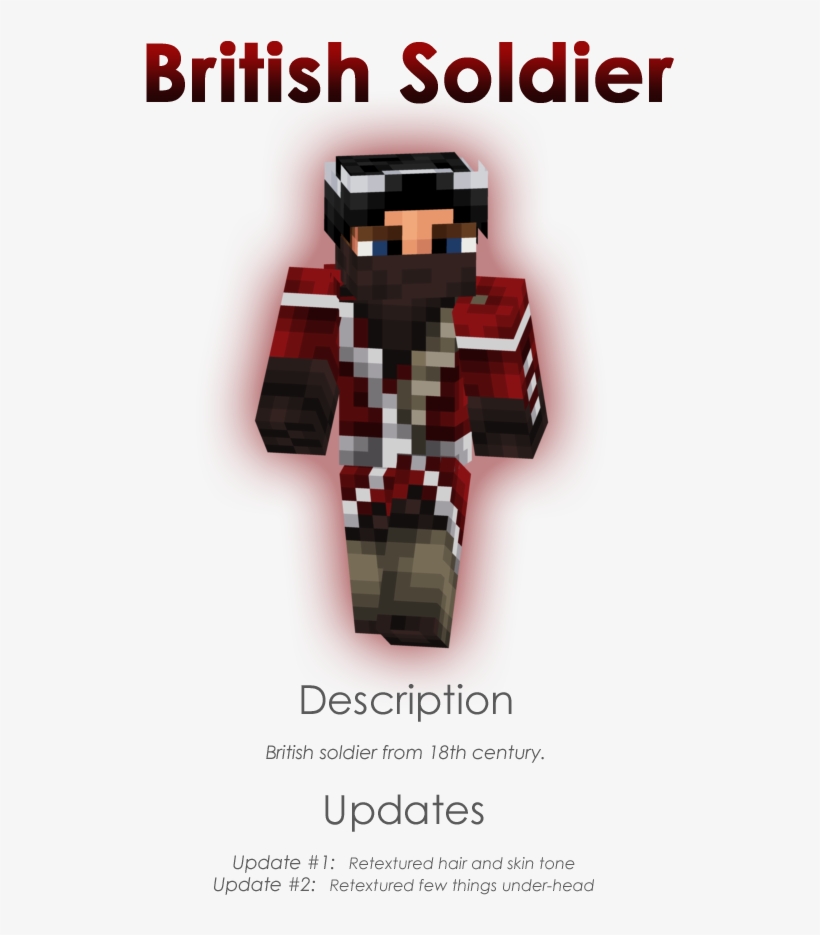Rhpng - Minecraft British Redcoat Skin Transparent PNG - 640x900 - Free ...
