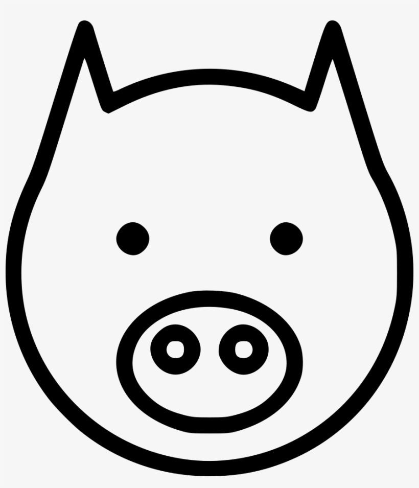 Pig Pork Animal Comments - Pig Drawing Face Png Transparent PNG ...