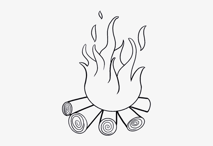 How To Draw A Fire In Few - Drawing Transparent PNG - 678x600 - Free ...