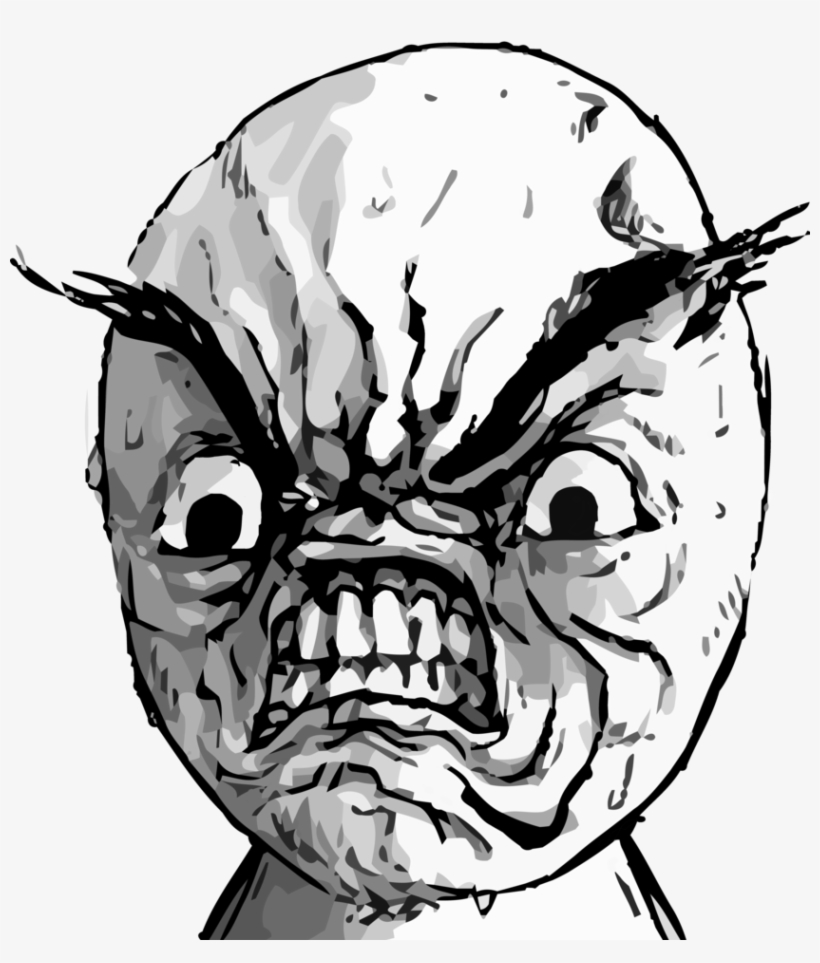 Rage Face By Rober Raik-d4e0fxk - Crazy Rage Face Transparent PNG ...