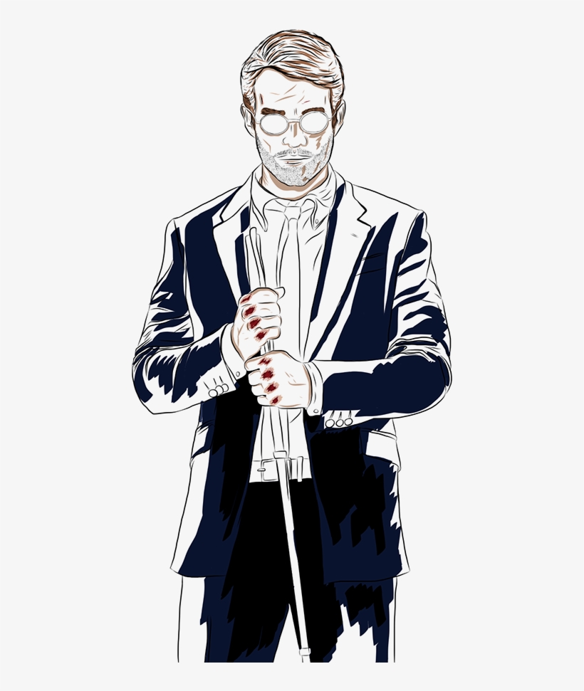 I Decided To Draw Matt Murdock Aka Daredevil From The - Illustration ...