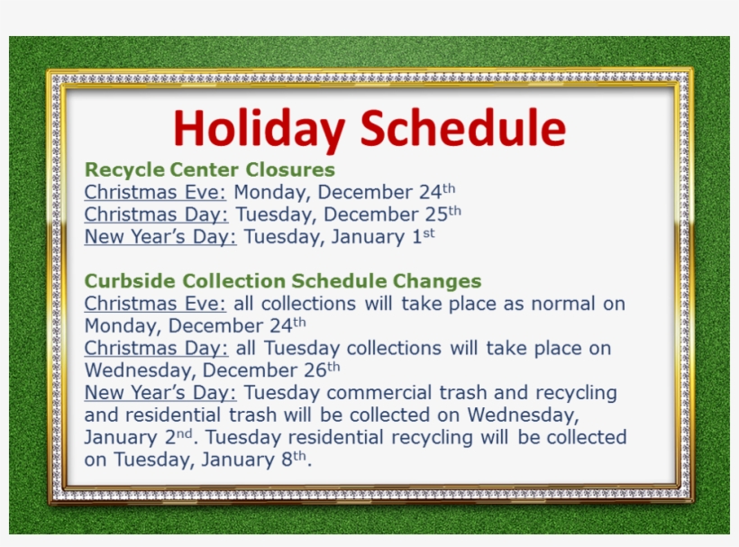 Holiday Schedule - Powerpoint Transparent PNG - 964x667 - Free Download ...