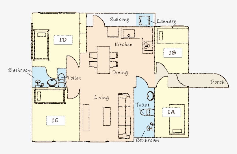 1f - Floor Plan Transparent PNG - 900x500 - Free Download on NicePNG