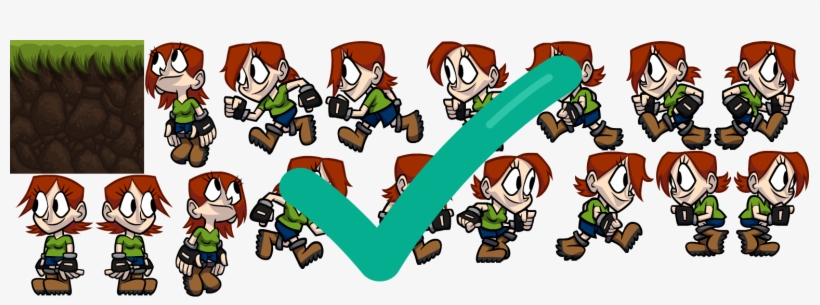 Optimized Sprite Sheet - Character Sprite Sheet 64 Bit Transparent PNG ...