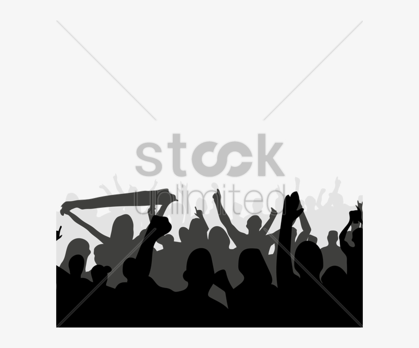 Concert Crowd Png - Cheering Crowd Clipart Black Transparent PNG ...
