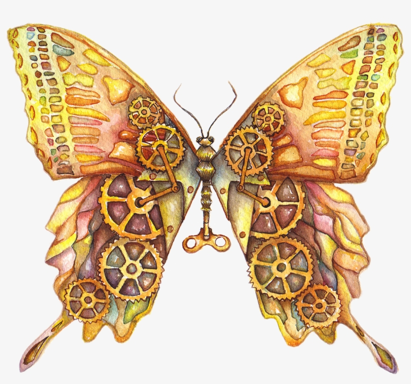 Steampunk Butterfly Png Transparent PNG - 1096x973 - Free Download on ...