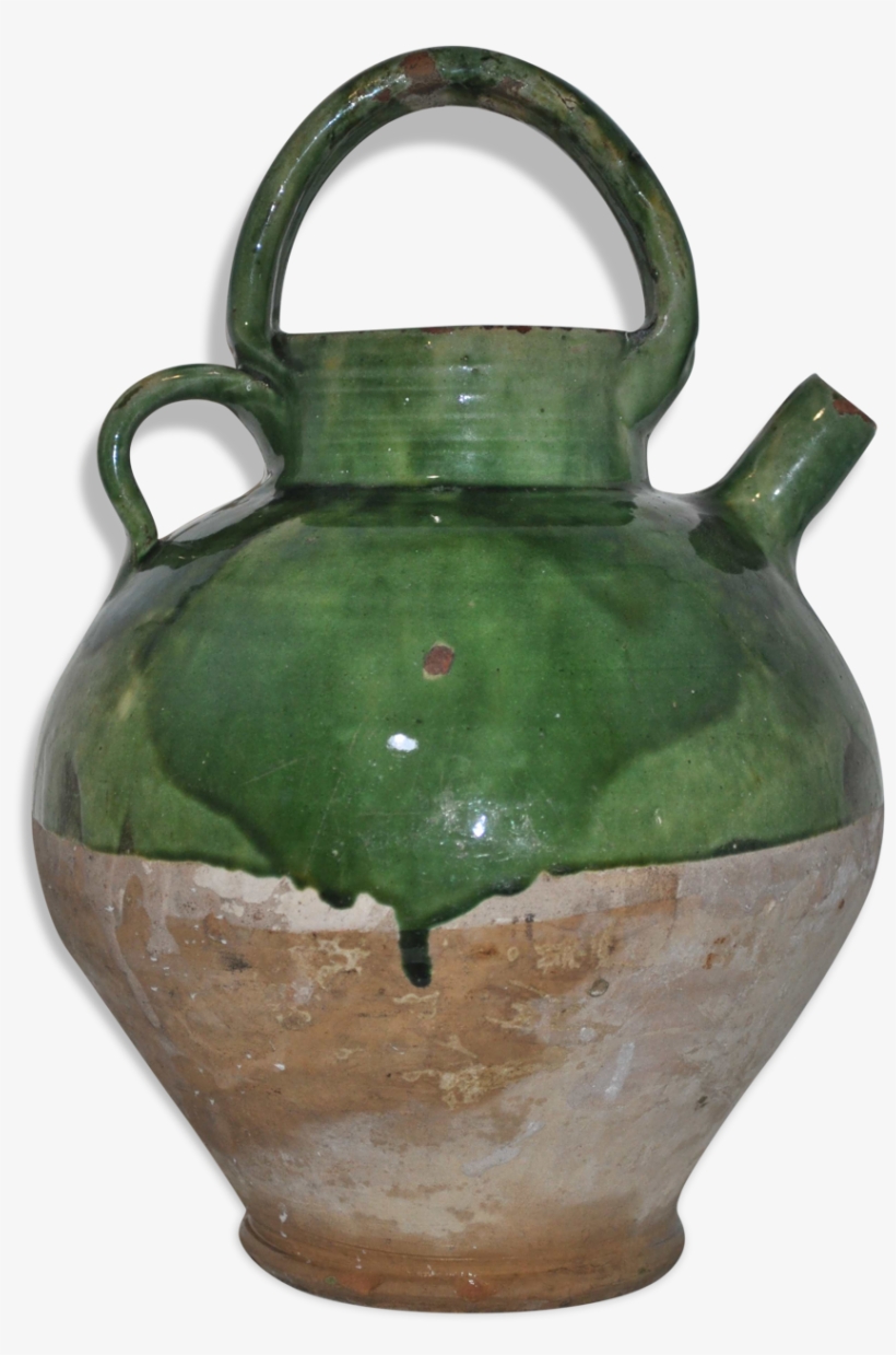 Jug In Glazed Old Water Pitcher Southern France Chevrette - Earthenware ...