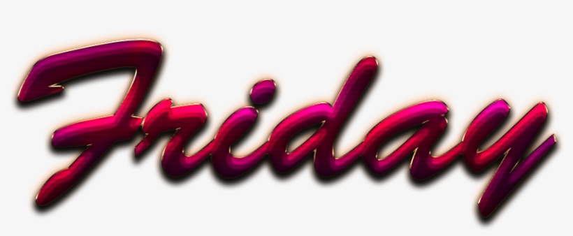 Friday Vector Name Png - Calligraphy Transparent PNG - 1536x380 - Free ...