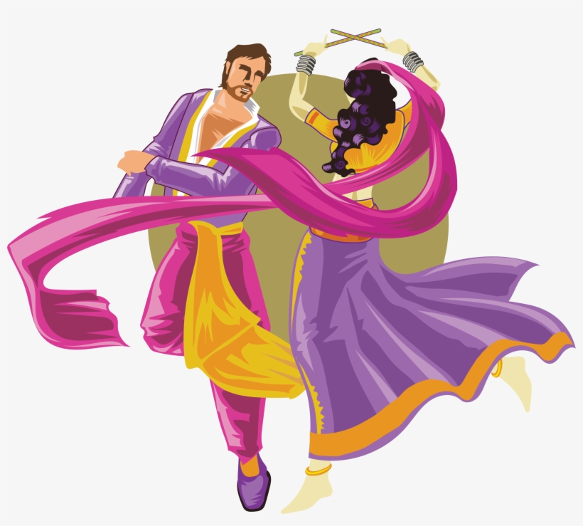 Folk Dance Garba Dandiya - Garba Png Transparent PNG - 2587x2207 - Free ...