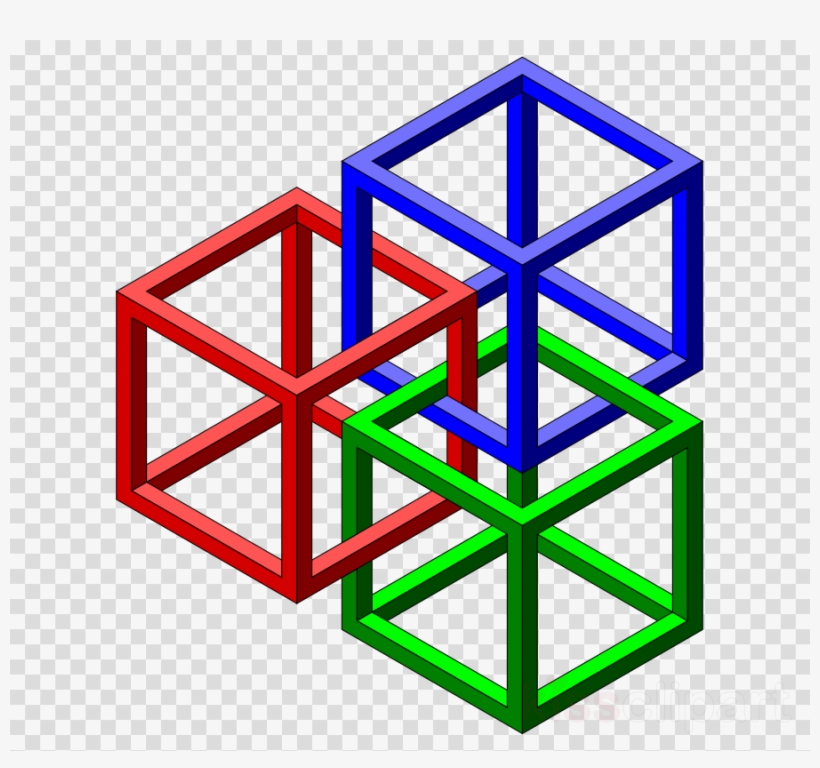 Impossible Cubes Clipart Impossible Cube Penrose Triangle - Geometric ...