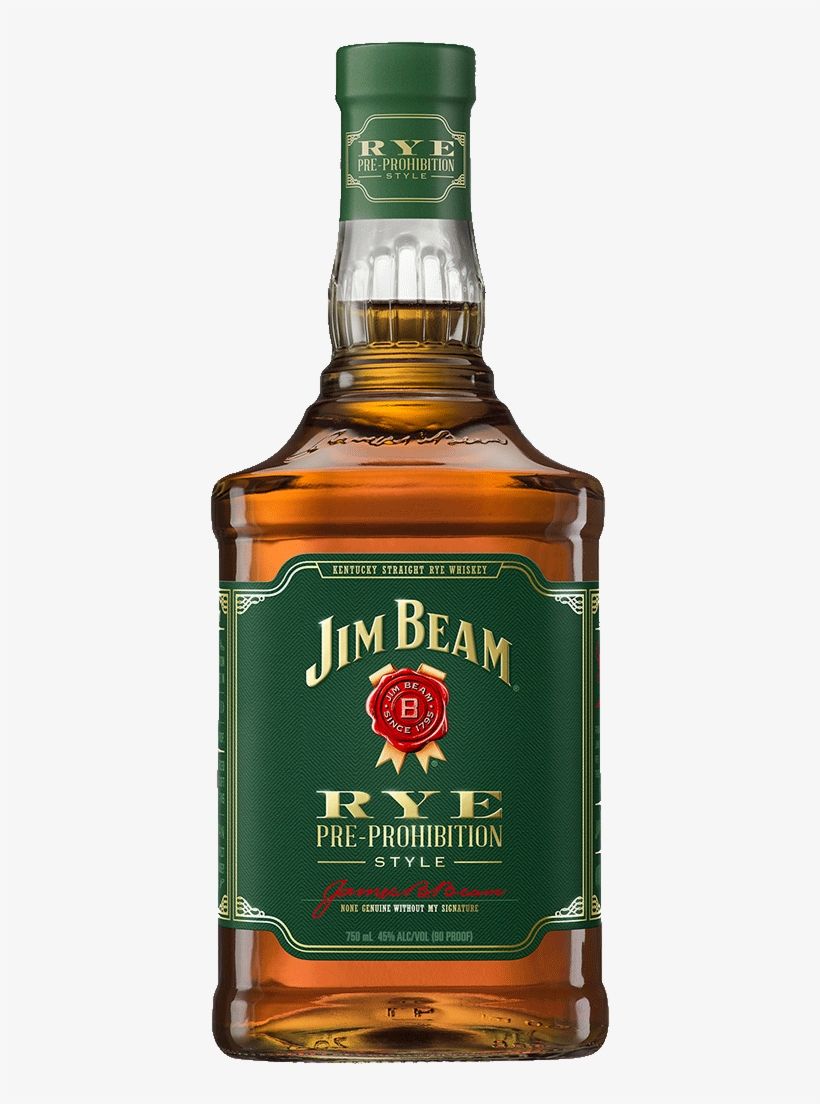 Jim Beam Rye Whiskey - Jim Beam Bourbon Double Oak Transparent PNG ...