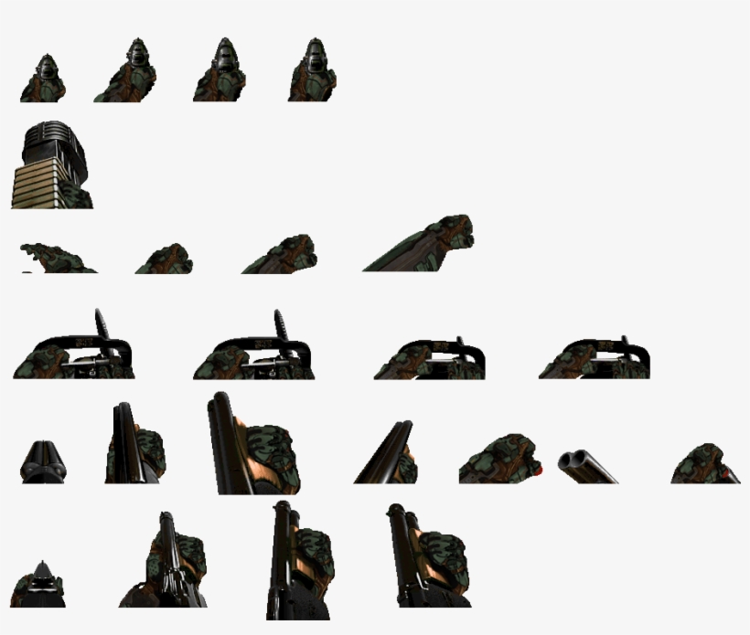 Doom 4 Tri-shot Shotgun Sprites - Doom Hands Sprites Transparent PNG ...