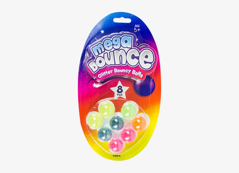 Mega Bounce Glitter Balls - 8 Pack Bounce Glitter Bouncy Balls Birthday ...